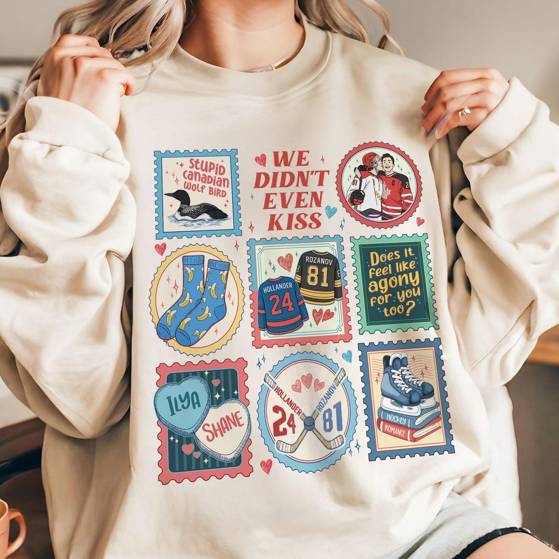 We Didn't Even Kiss Sweatshirt – Hockey Romance Fan Unisex Pullover ...