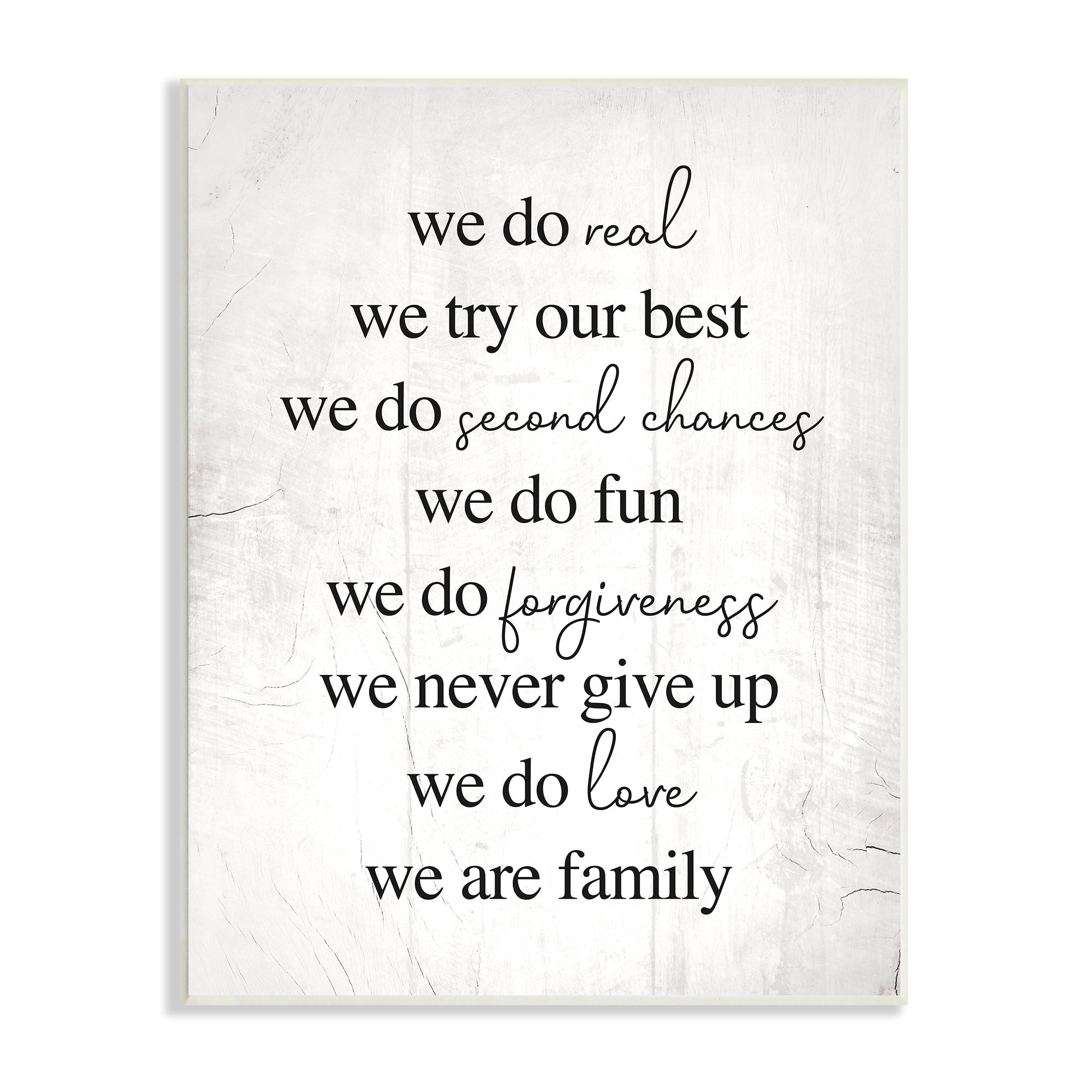We Do Second Chances Family Inspirational Art Print - Walmart.com