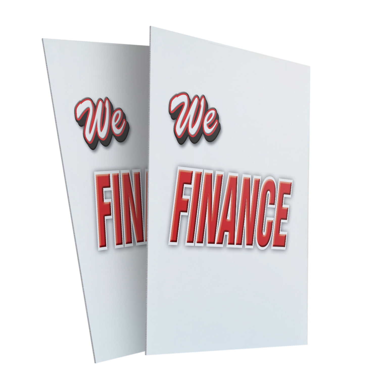 We Finance (2-PACK) 24" x 36" Plastic Signs | Sign Insert 4mm ...