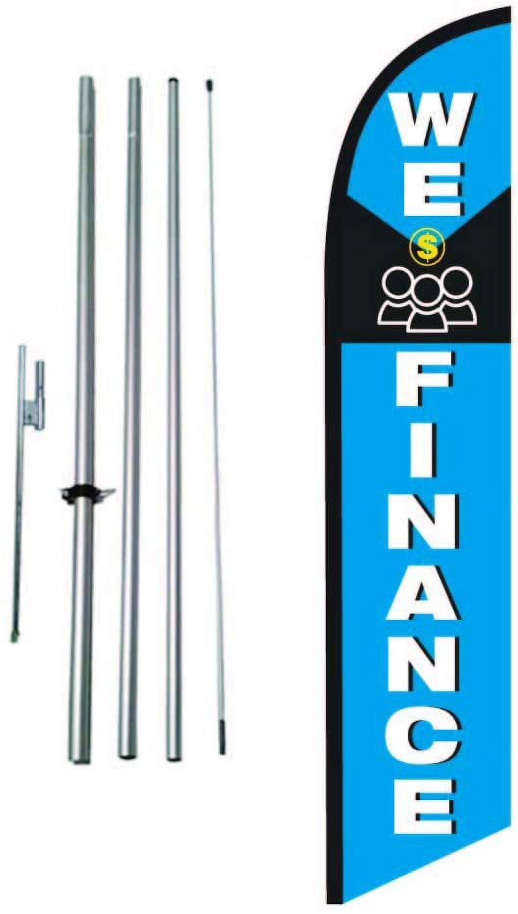 We Finance Auto Dealership Advertising Feather Banner Swooper Flag Sign ...