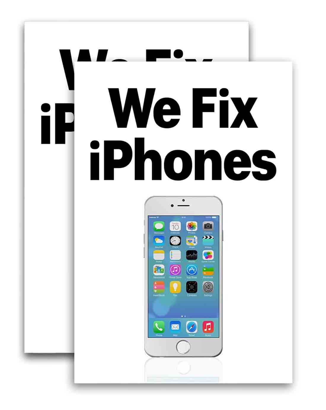 We Fix Phones (24" X 36") Vinyl Decal Only (Pack of 2) |Sign|Sticker ...