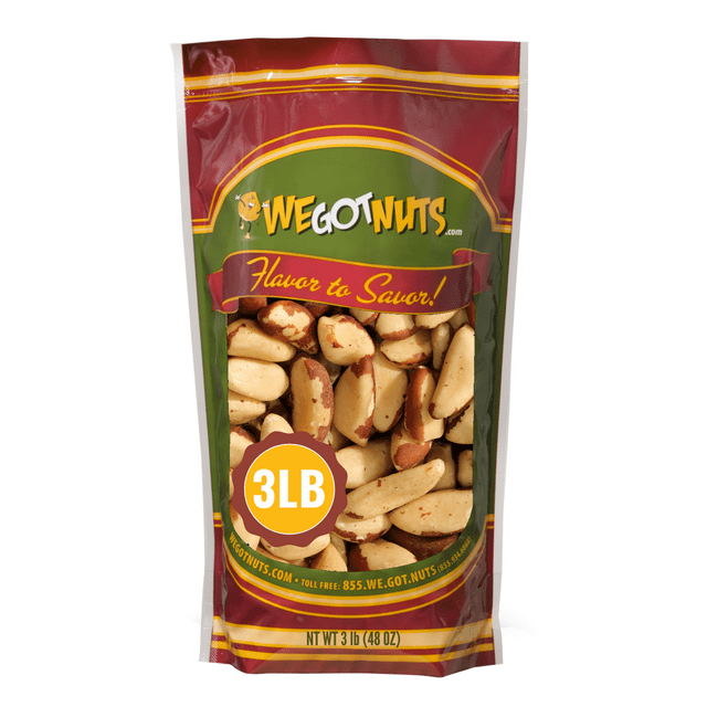We Got Nuts Raw Shelled Whole Brazil Nuts, 3 lbs - Walmart.com