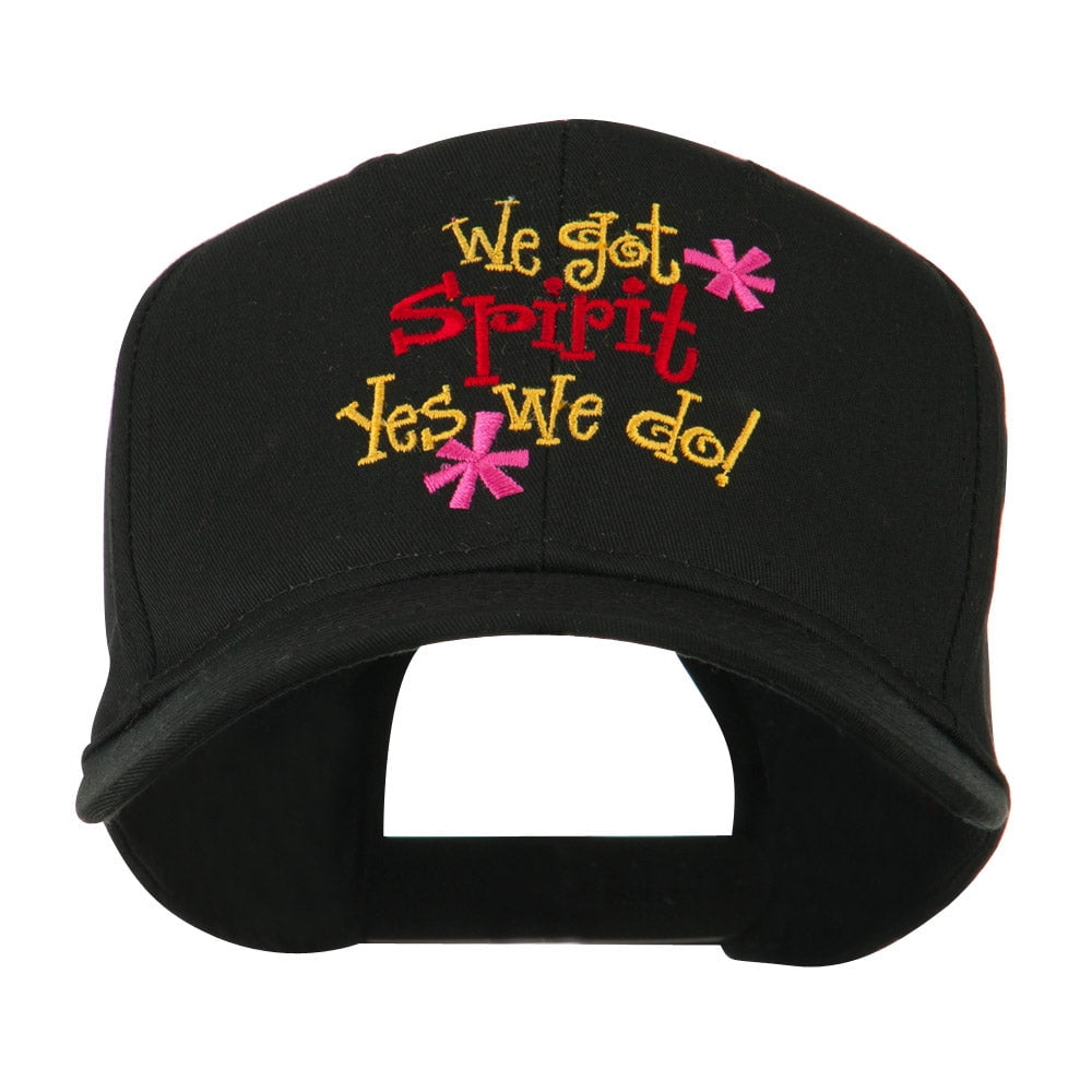 We Got Spirit Yes We Do Embroidered Cap - Black OSFM - Walmart.com
