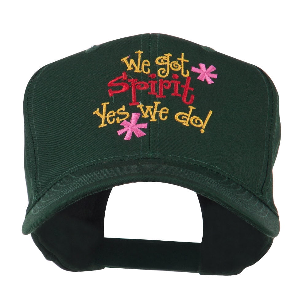 We Got Spirit Yes We Do Embroidered Cap - Green OSFM - Walmart.com