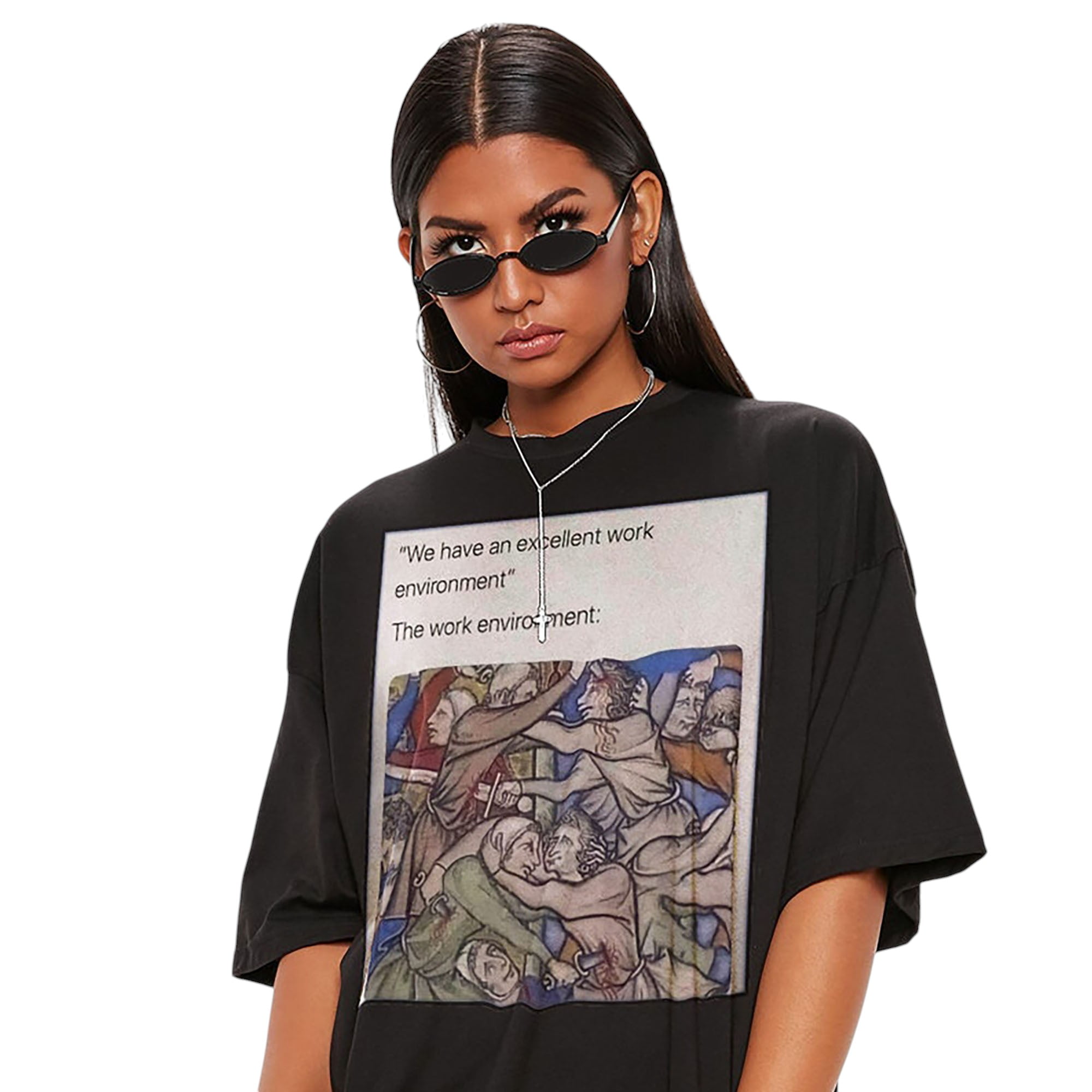 We Have An Excellent Work Environment Retro Unisex Classic 2D T-Shirt ...