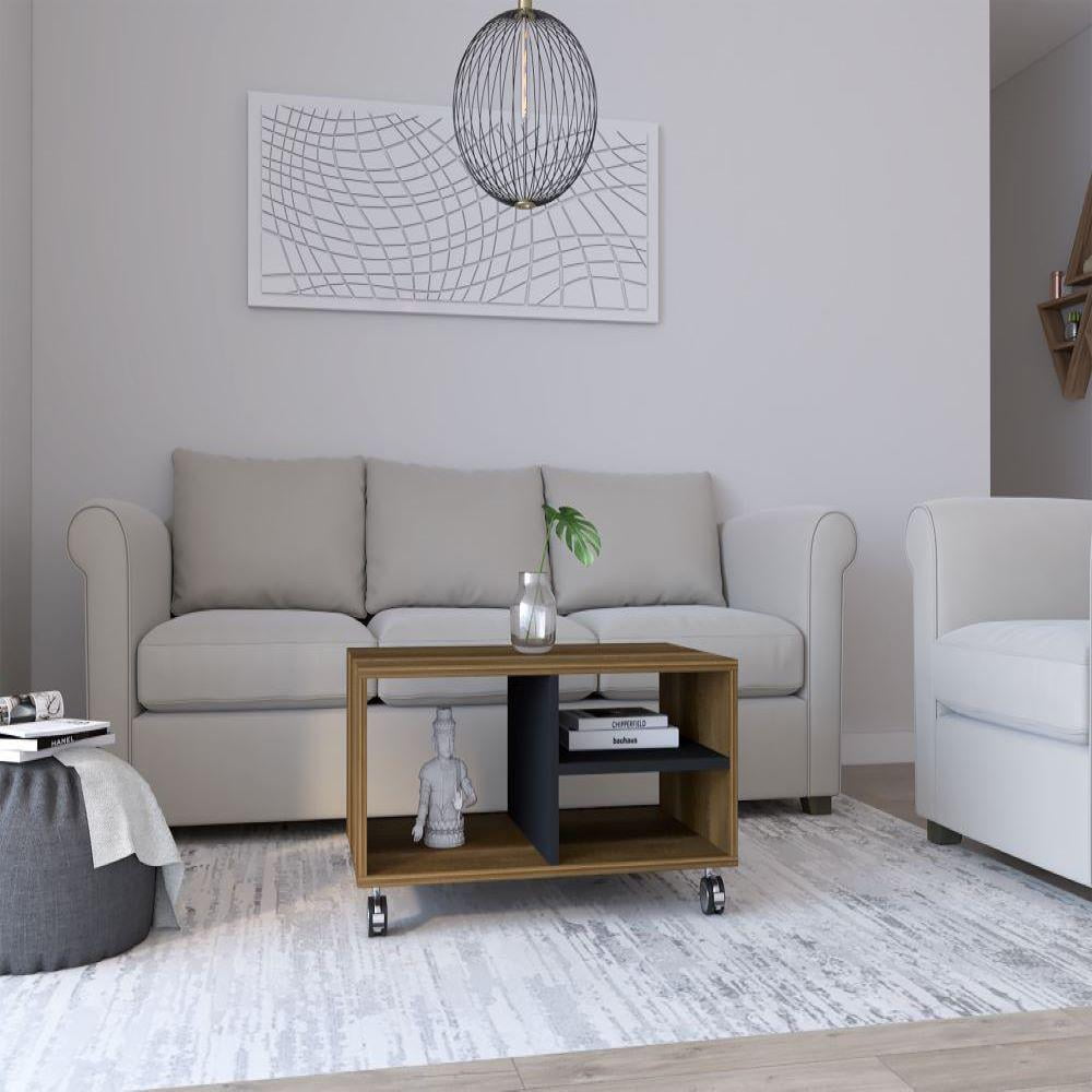 We Have Furniture Coffee Table Hennessy, Four Casters, Three Shelves ...