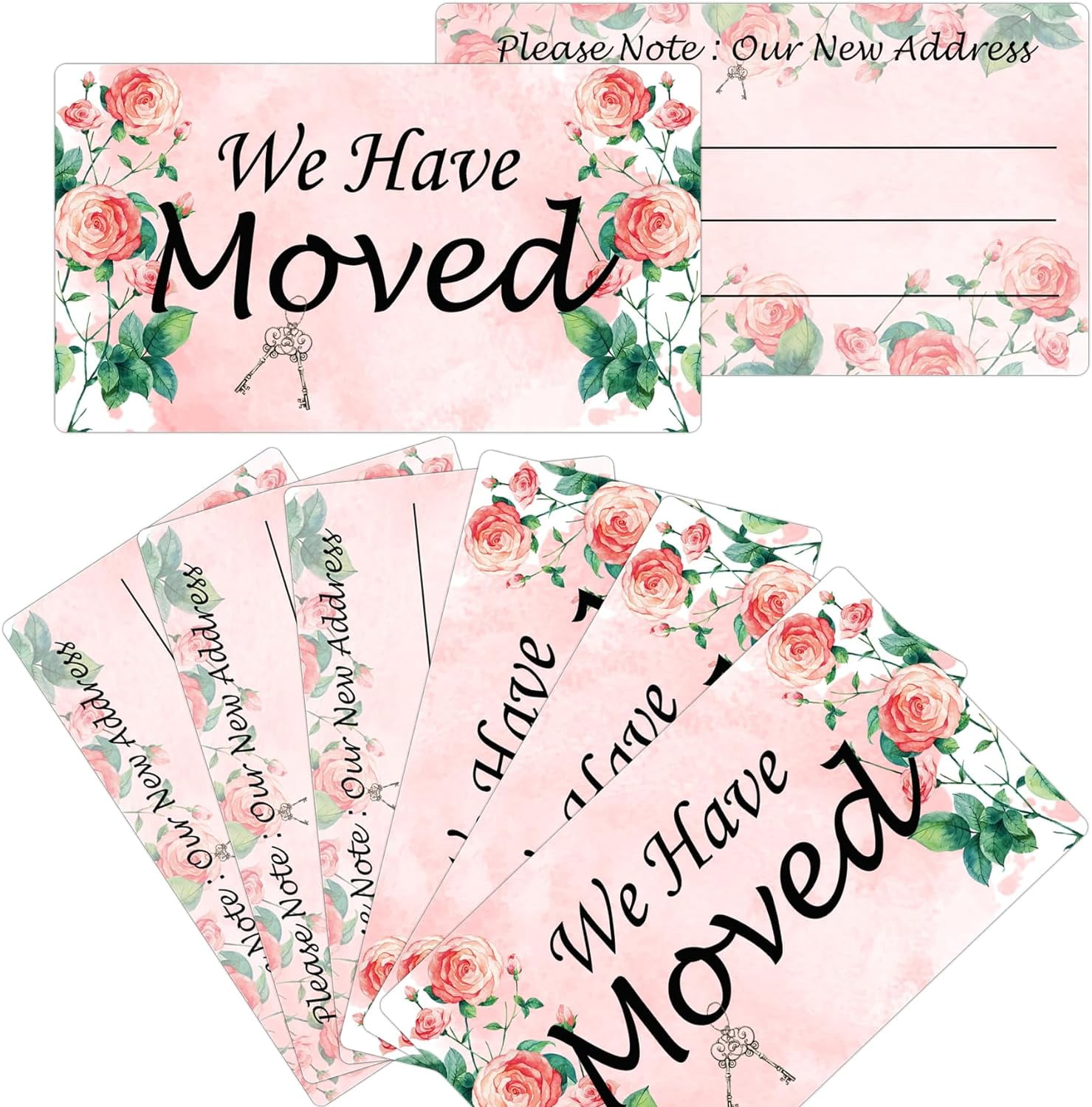 We Have Moved Cards 3.5x2inch Change of Address Announcements Postcards ...