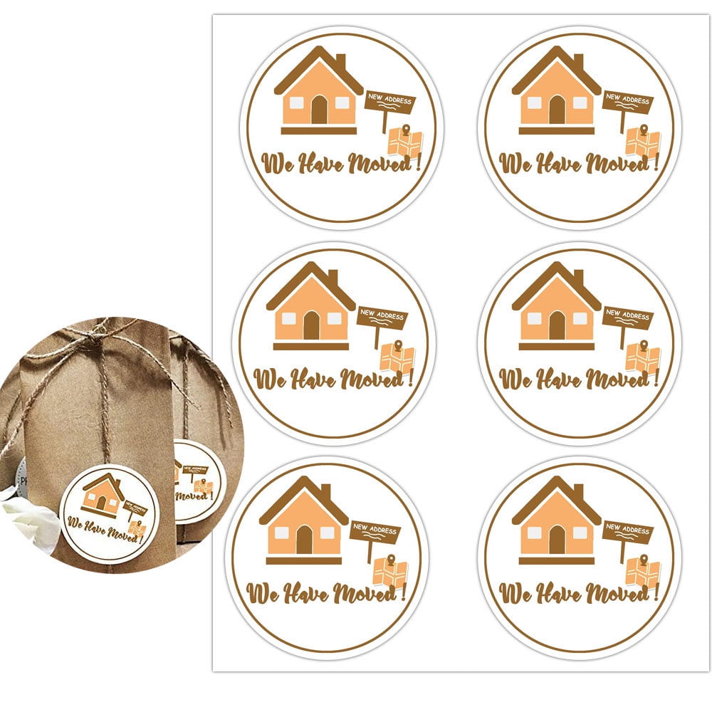 We Have Moved Stickers, 1.5inch Self Adhesive New Address Labels for ...