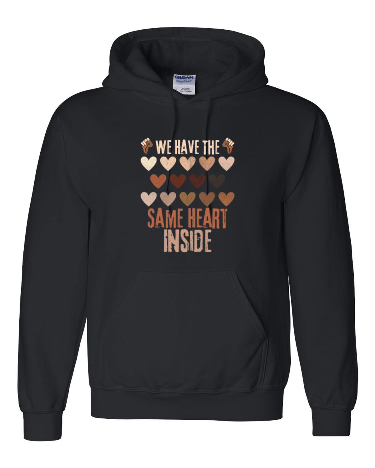 We Have The Same Heart Inside Unity Diversity Equality Graphic Hoodie ...