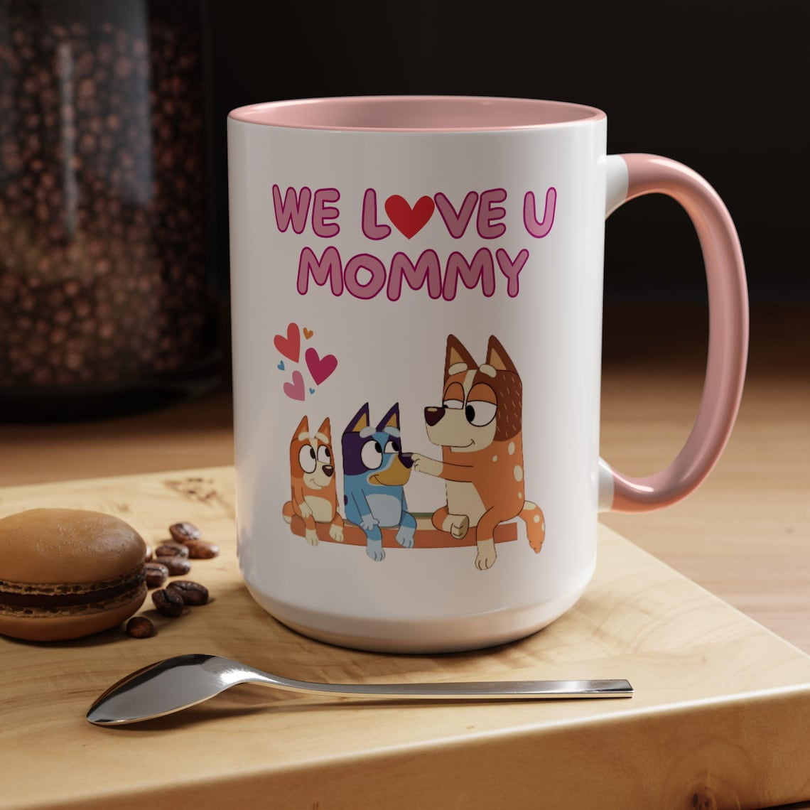 We Love You Mommy Chilli, Bluey and Bingo Mug, Bluey Mother's Day Gift ...