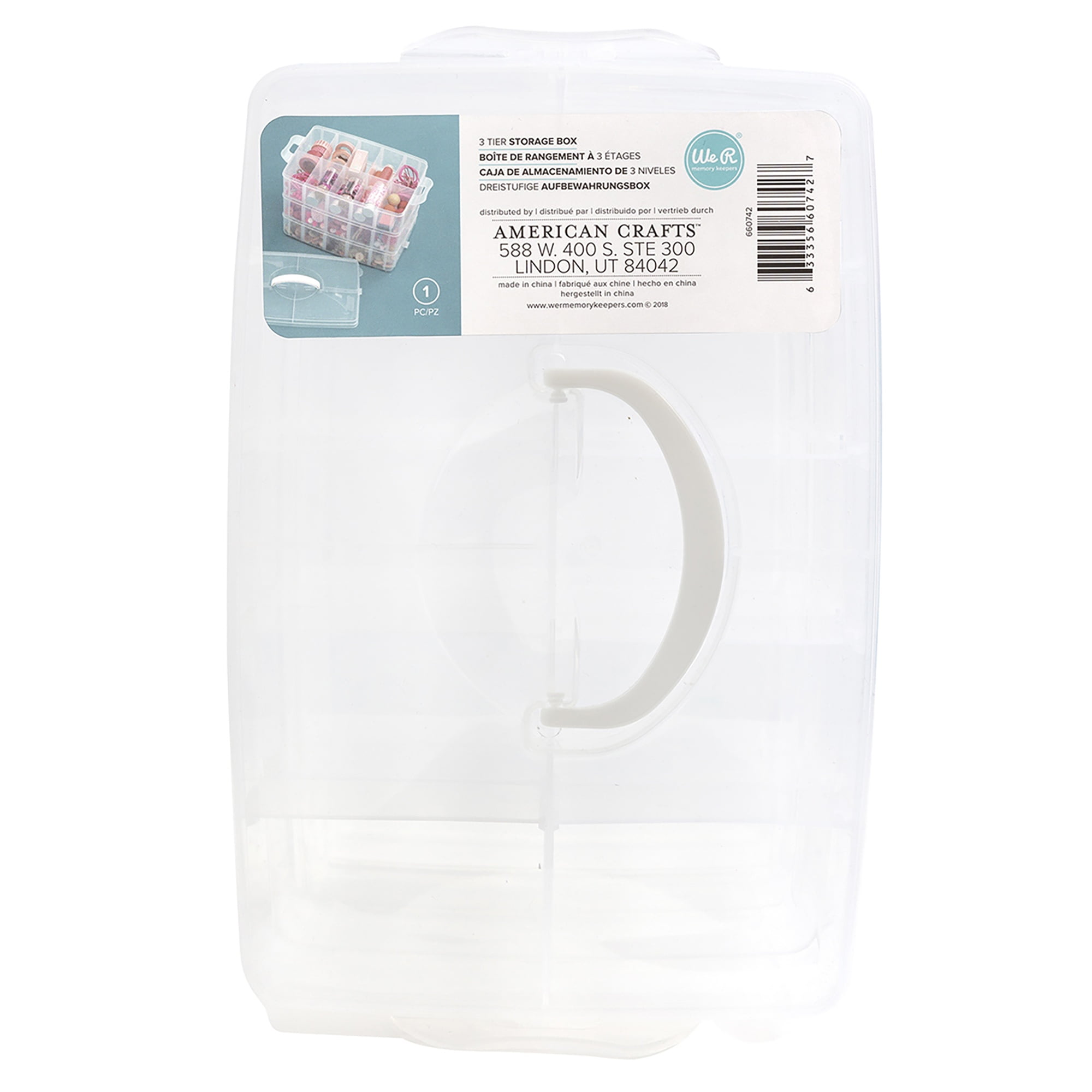 We R 3-Tier Snap Box Translucent Plastic Storage-10.2"X6.6"X7.3" Case ...