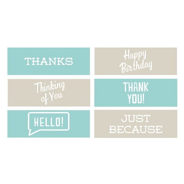 We R Memory Keepers Classic Words Embossing Folders: 2 x 6 inches, 6 ...