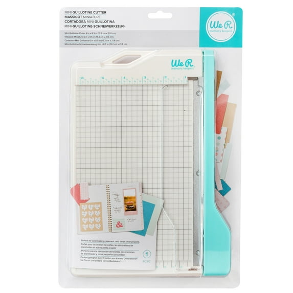We R Makers, Mini Guillotine Paper Cutter, 6x8.5 inch, Cuts 3 Sheets ...