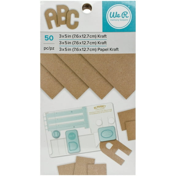 We R Memory Keepers Paper Pad, 3" x 5", Kraft, 50 Sheets - Walmart.com