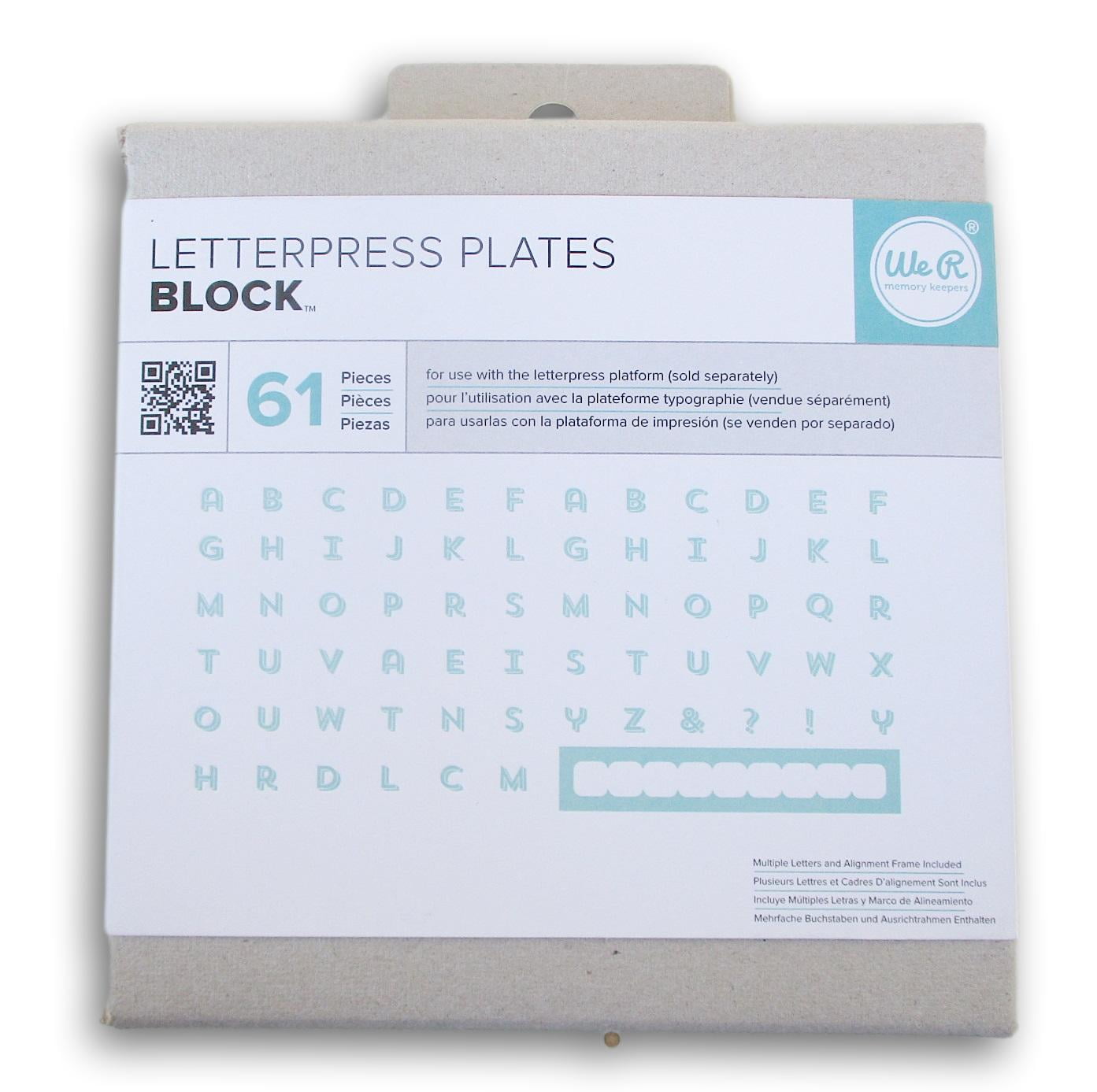 We R Memory Keepers Printing Plate Letter Press - Block - Walmart.com