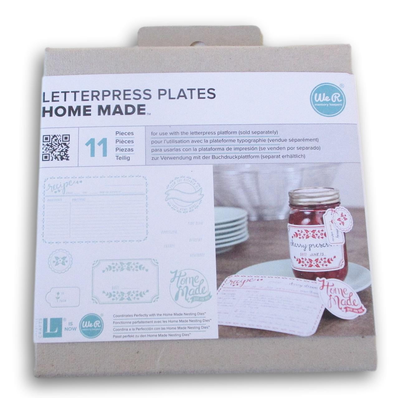 We R Memory Keepers Printing Plate Letter Press-Home Made Set (11 ...