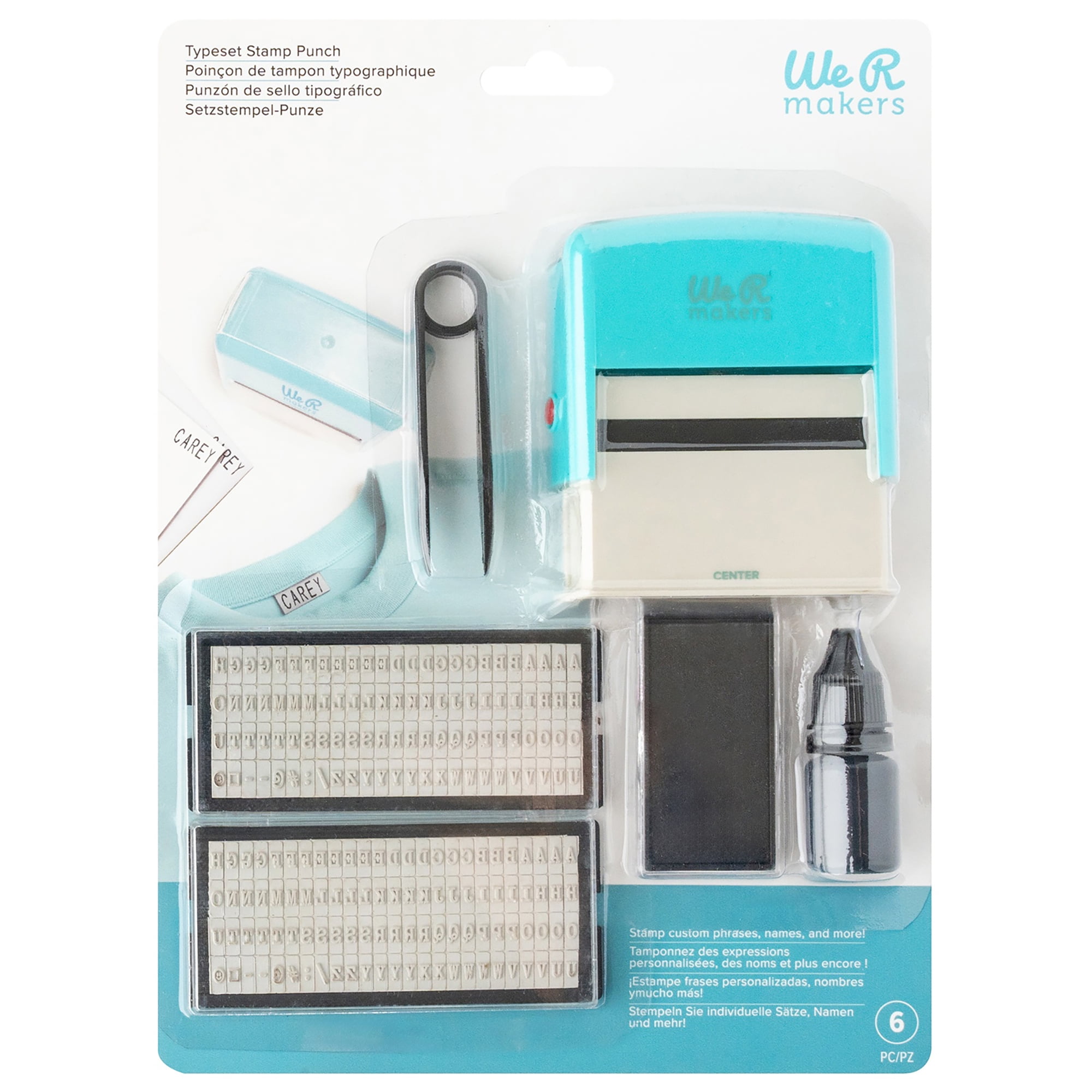 We R Typeset Stamp Punch Set-6 Pieces - Walmart.com