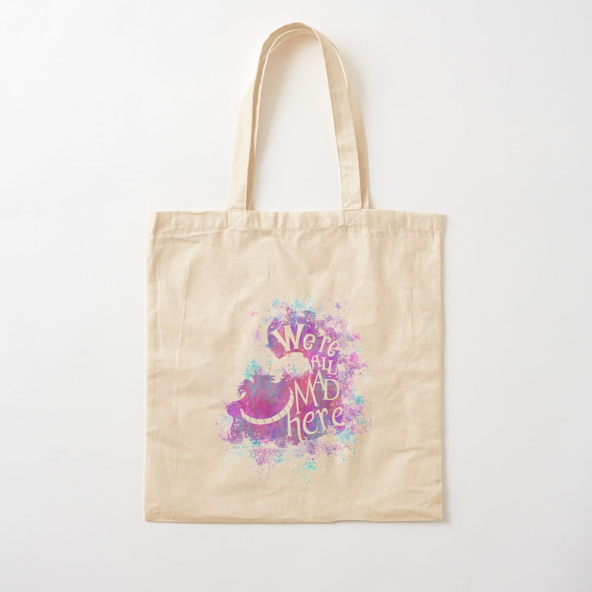 We'Re All Mad Here Cotton Tote Bag Canvas Tote Bag, Family Gift For ...