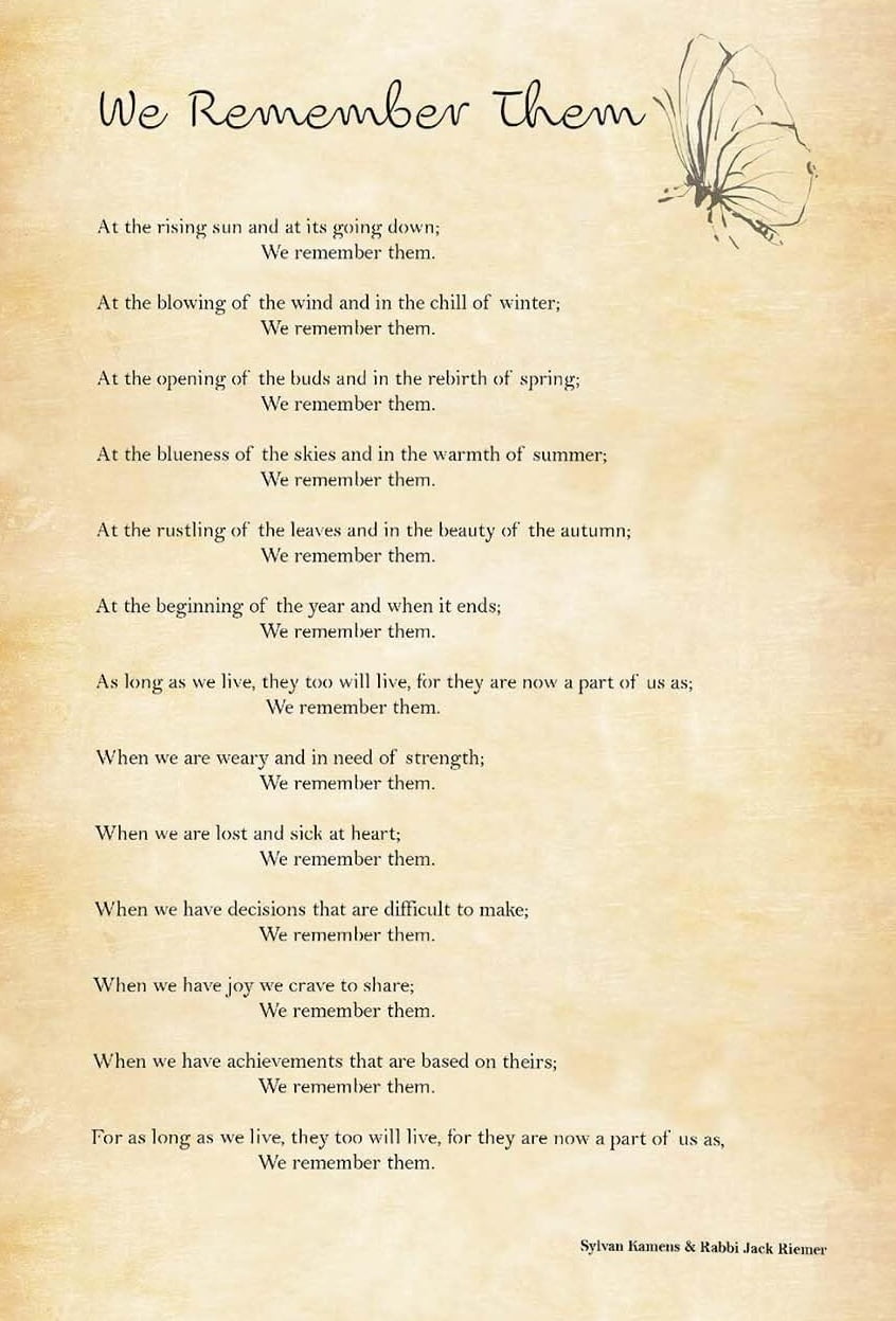 We Remember Them Poem Wall Art Memorial Day Poetry Posters Art Deco for ...