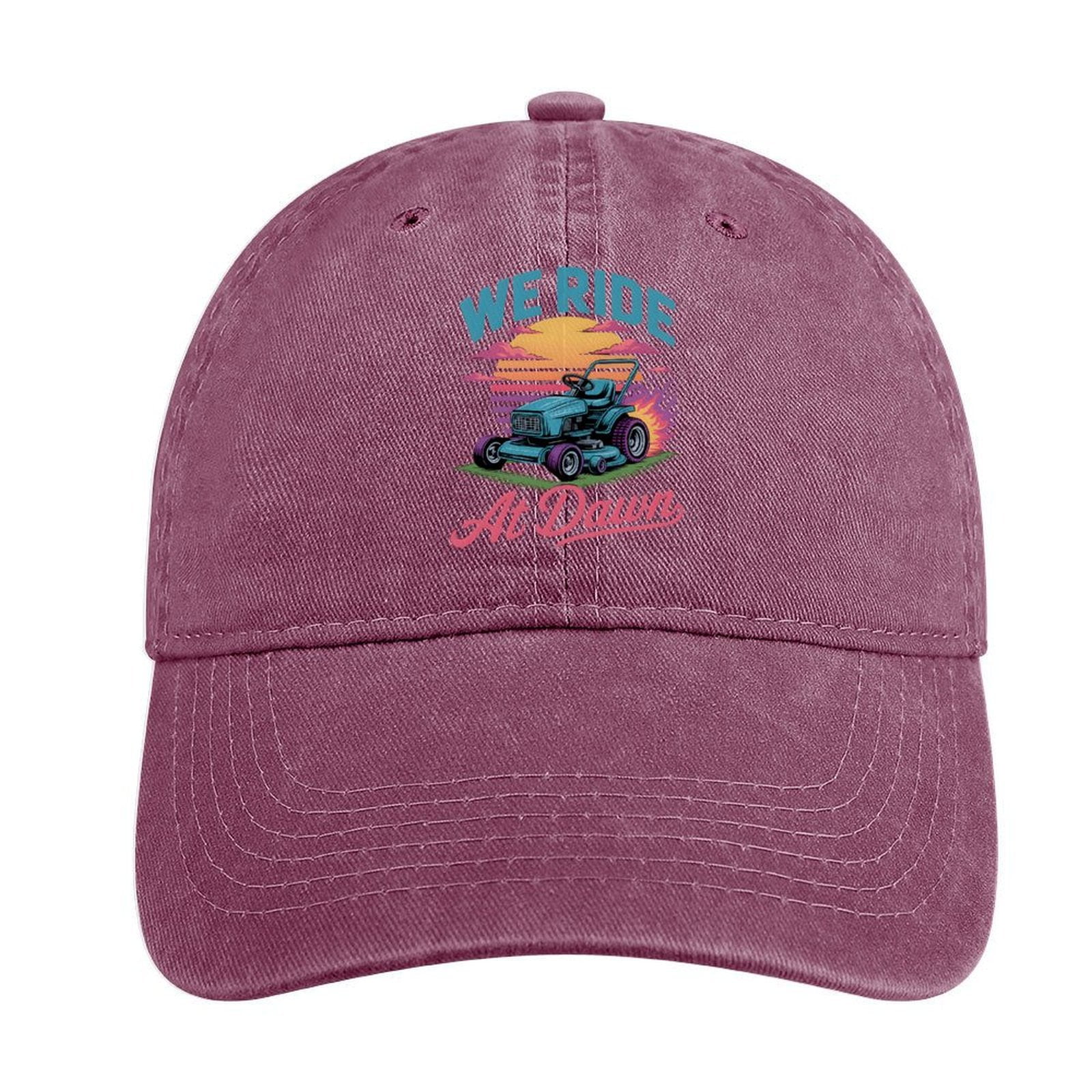 We Ride At Dawn Wine Red Hat Adjustable Funny Fashion Unisex Baseball ...