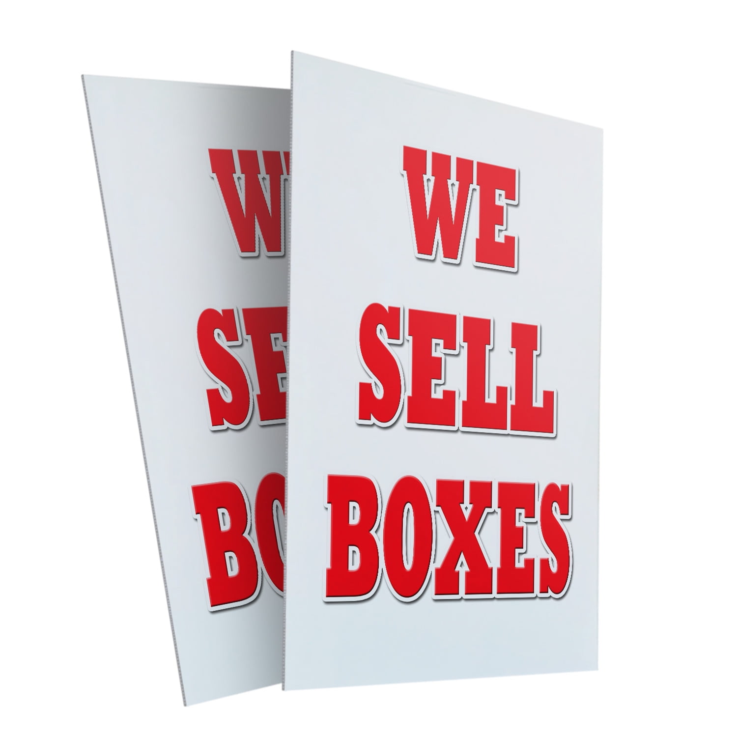 We Sell Boxes (2-PACK) 24" x 36" Plastic Signs | Sign Insert 4mm ...