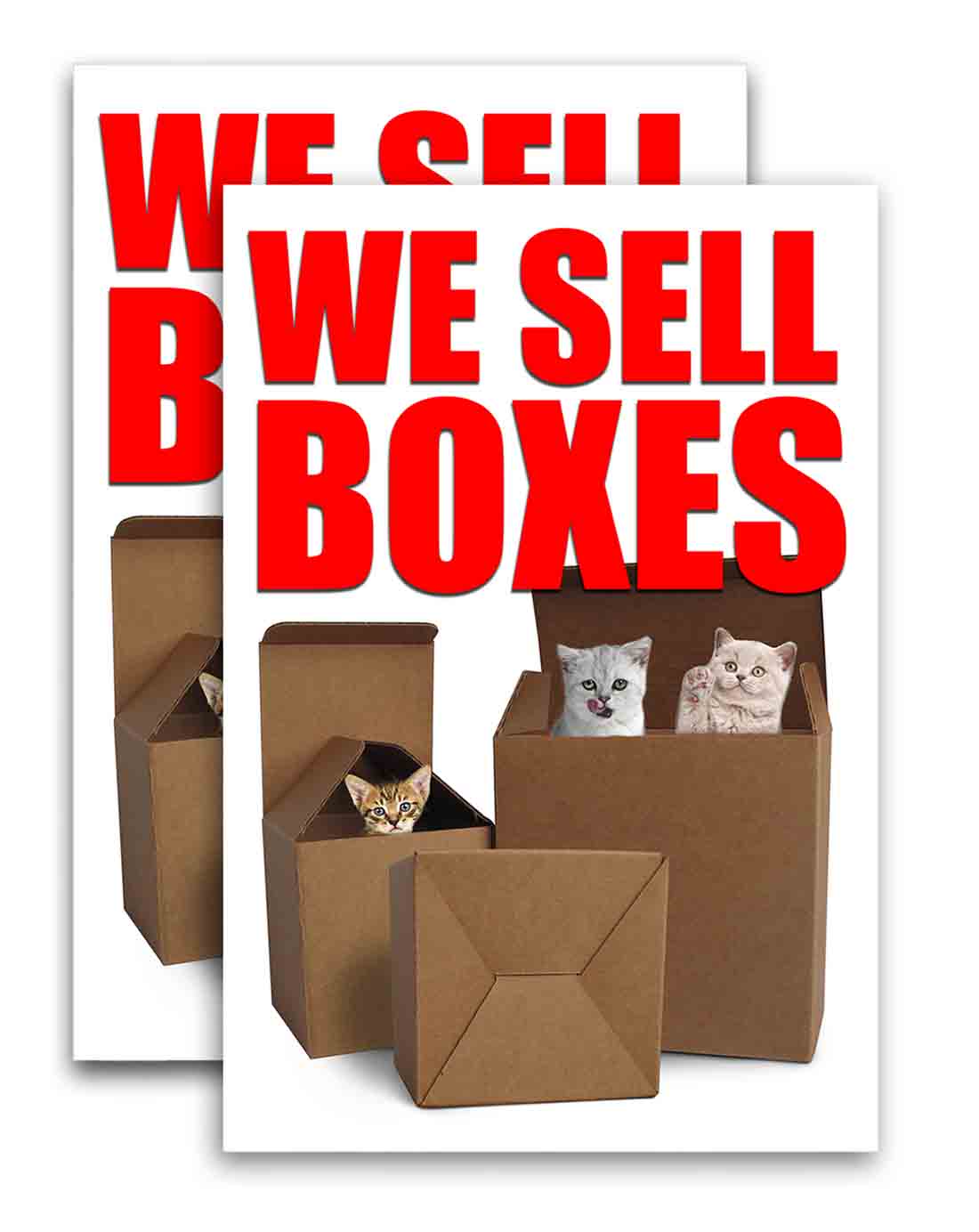 We Sell Boxes (24" X 36") Vinyl Decal Only (Pack of 2) |Sign|Sticker ...