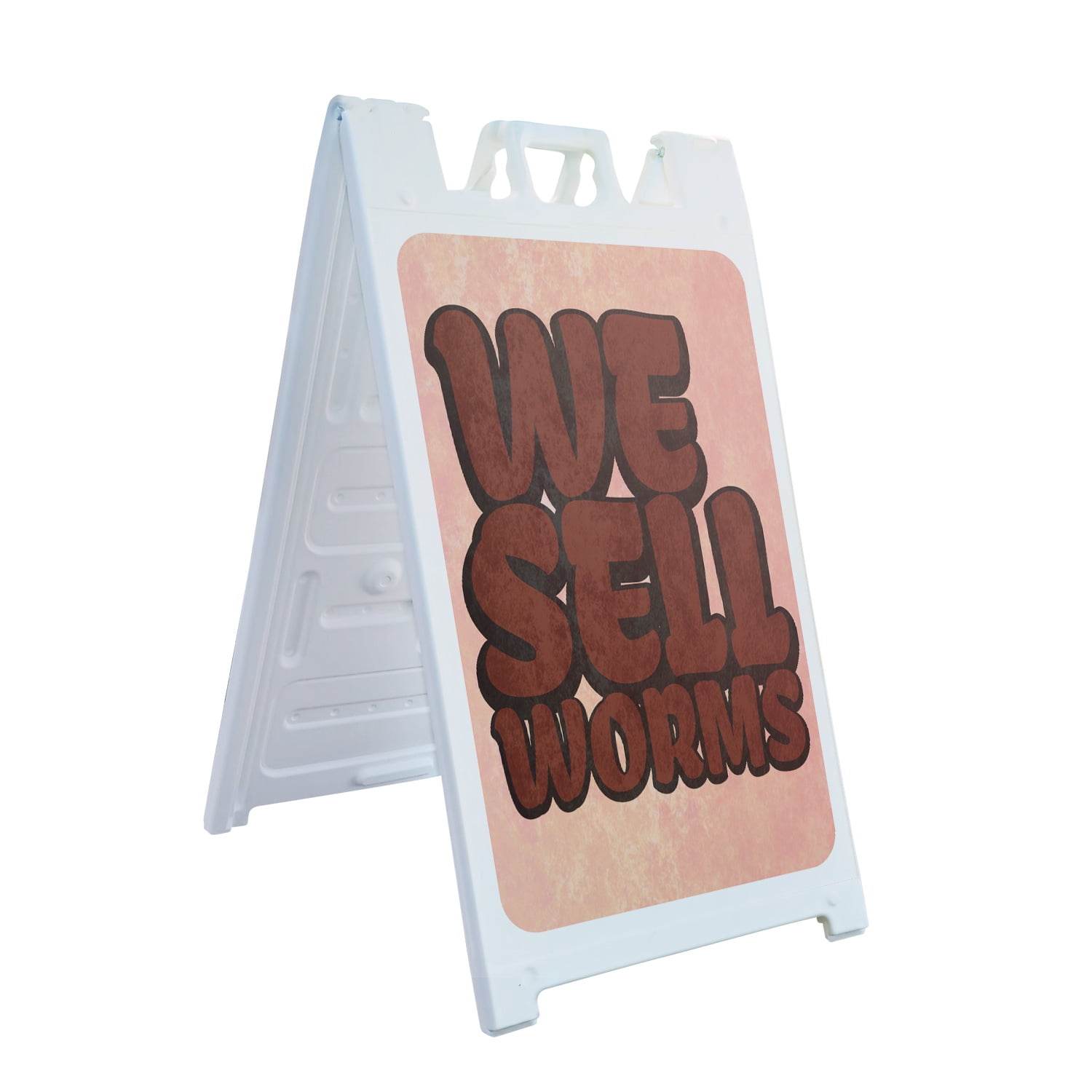 We Sell Worms 24" x 36" Double Sided A-Frame Sidewalk Sign, Includes 2 ...