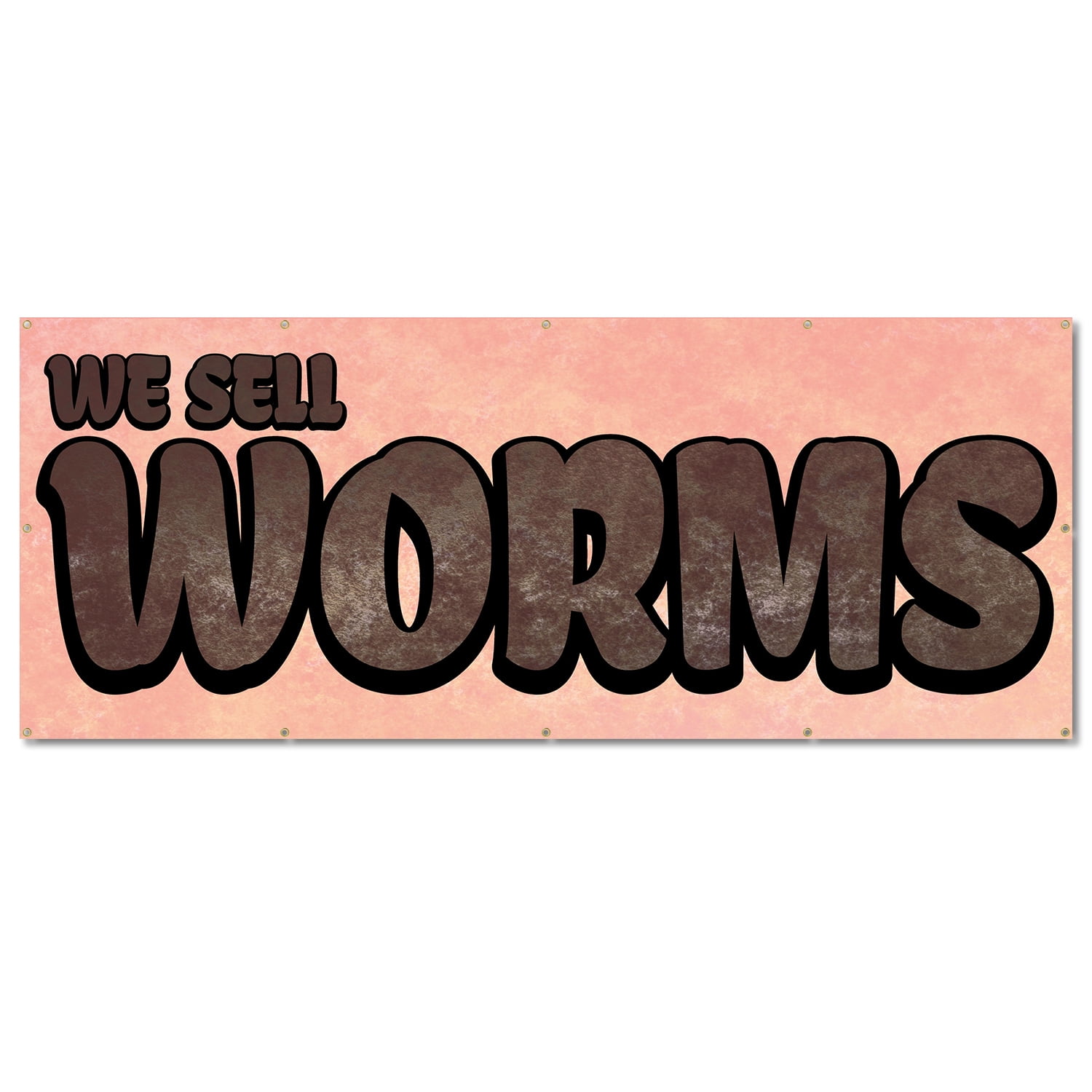 We Sell Worms | 48" X 120" Banner | Outdoor Vinyl Sign With Grommets ...