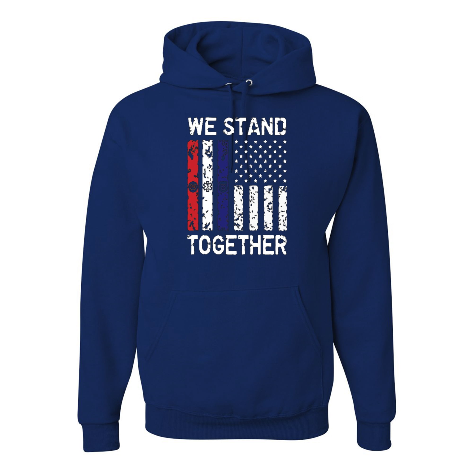 We Stand Together American Flag Usa Patriotic Mens Hoodies, Royal Blue ...