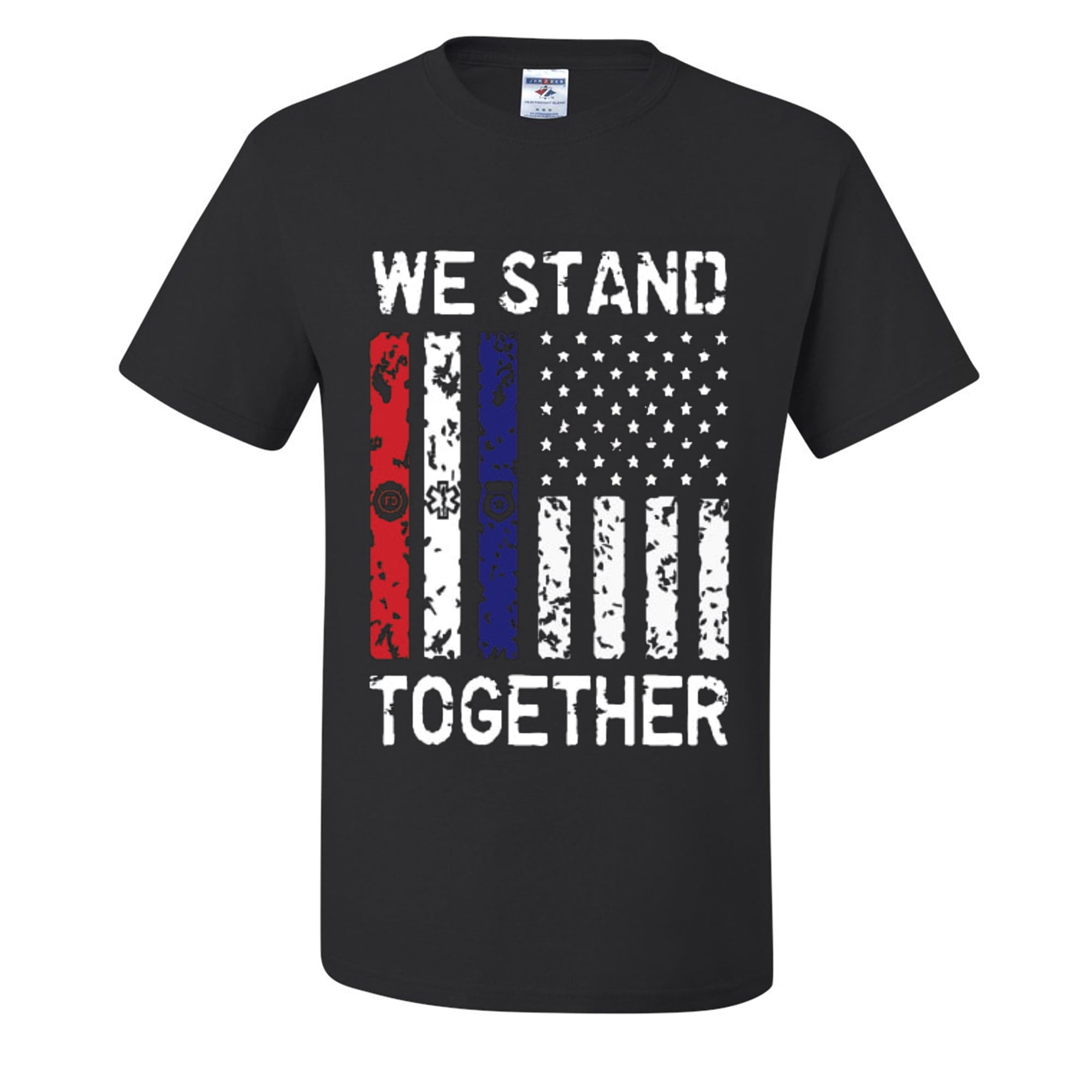 We Stand Together American Flag Usa Patriotic Mens T-shirts , Charcoal ...