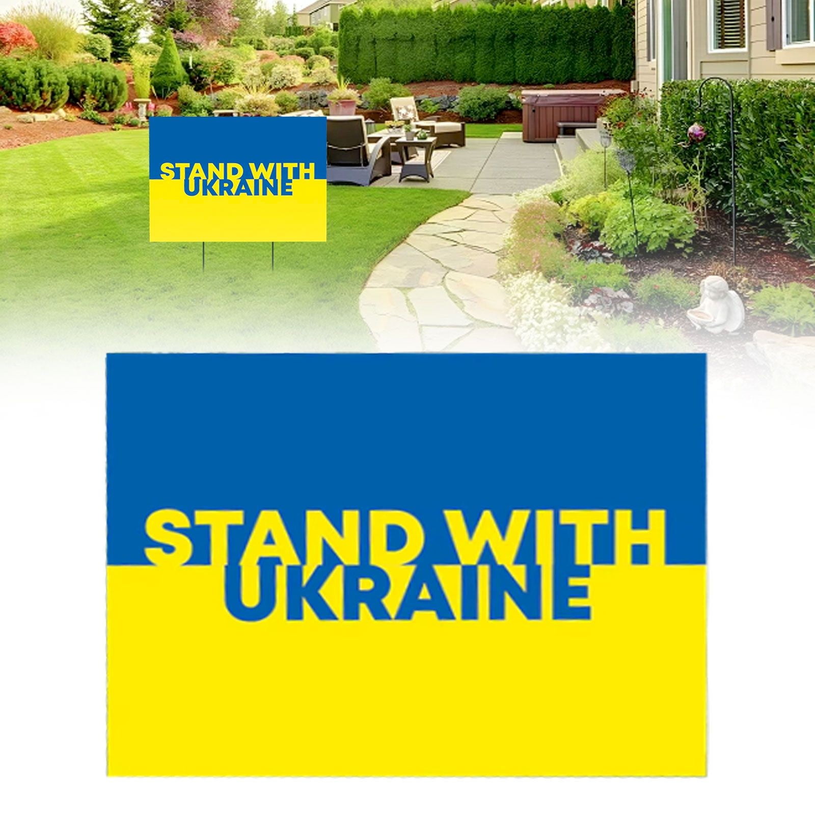 We Stand with Yard Sign – Double-Sided Yard Signs for Homes, Lawns, and ...
