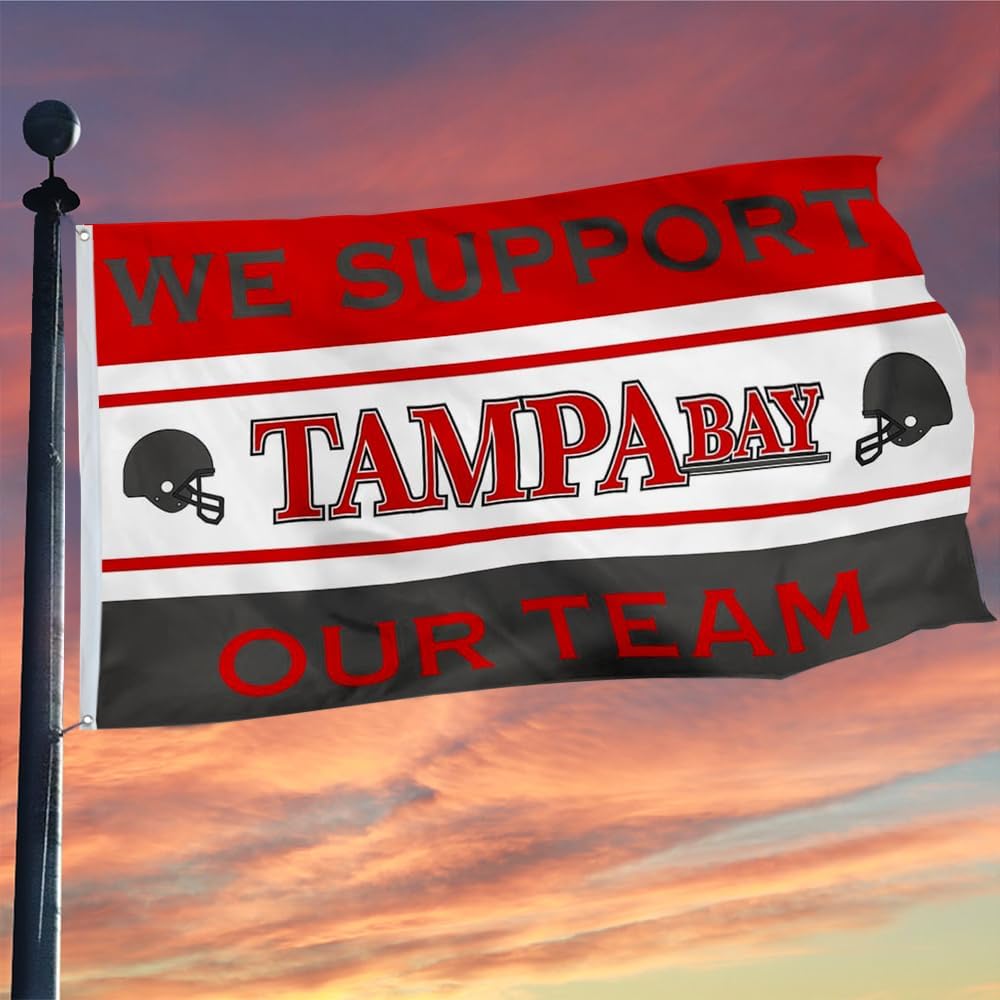 We Support our Team Flag Tampa Bay Football Fans Flag Banner 3x5Feet ...