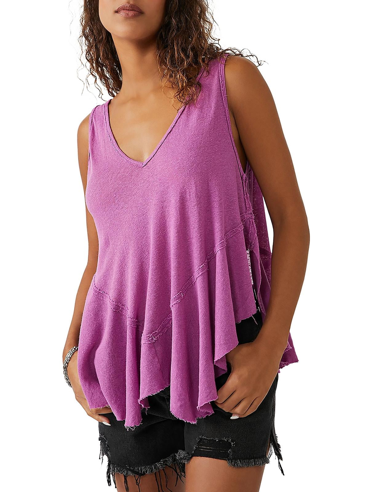 We The Free Womens Unfinished Hem Drop Waist Pullover Top - Walmart.com