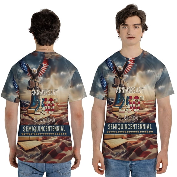 We The People 250th Anniversary T-Shirt, Eagle Constitution ...