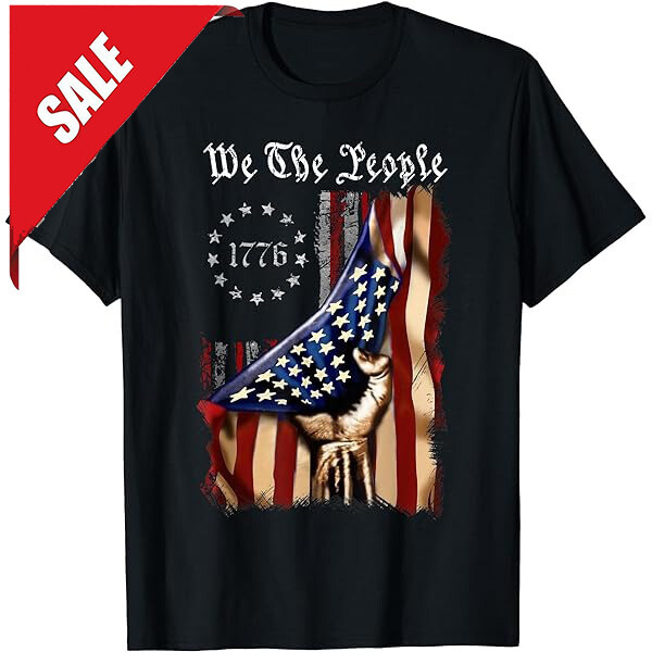 We The People American History 1776 4Th Of July Usa Flag T-Shirt ...