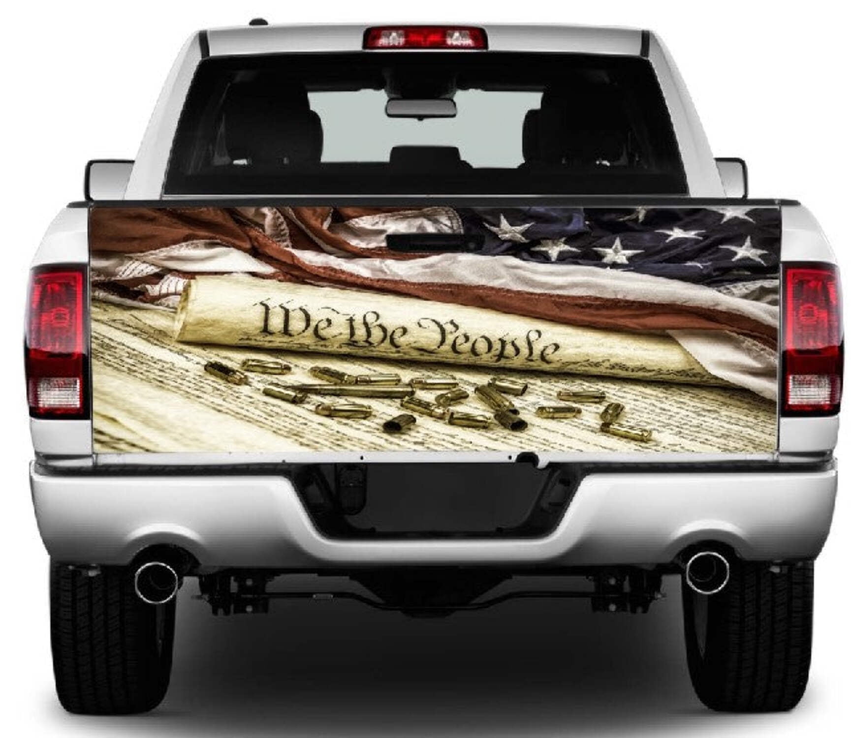 We The People Bullets Flag Tailgate Wrap Vinyl Graphic Decal Sticker ...