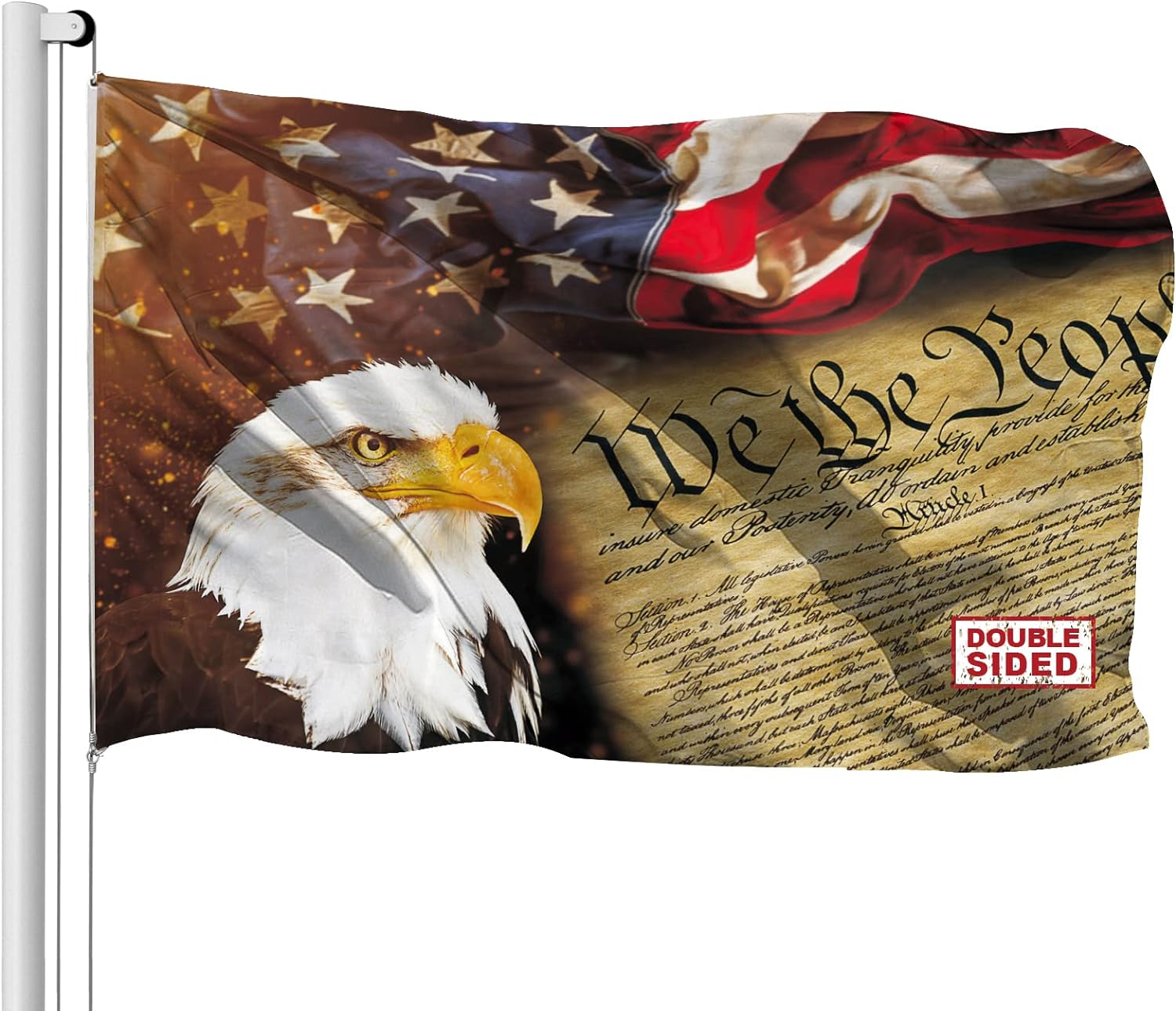 We The People Flag 1776 American Flag, 3Ply Polyester Heavy Duty Double ...