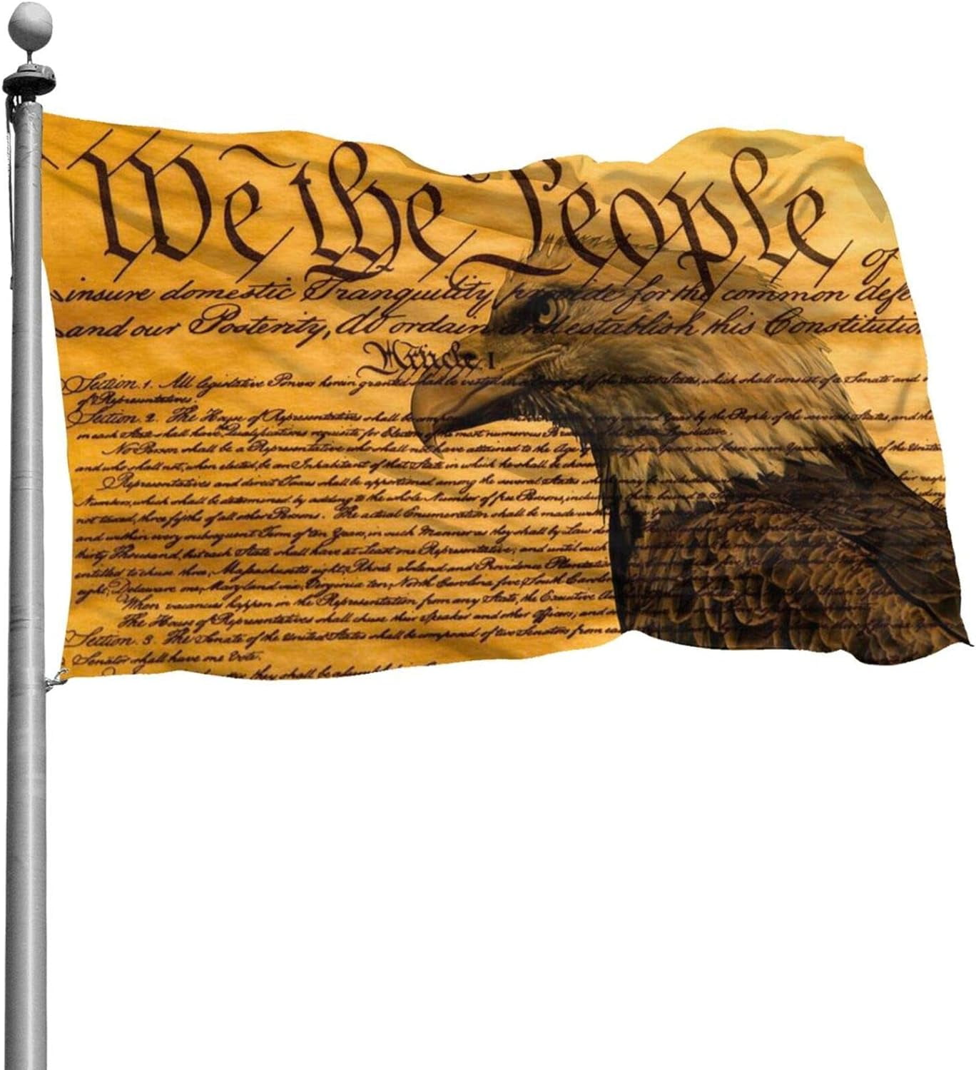 We The People Flag Bald Eagle Flag Flag USA Constitution Flag American ...