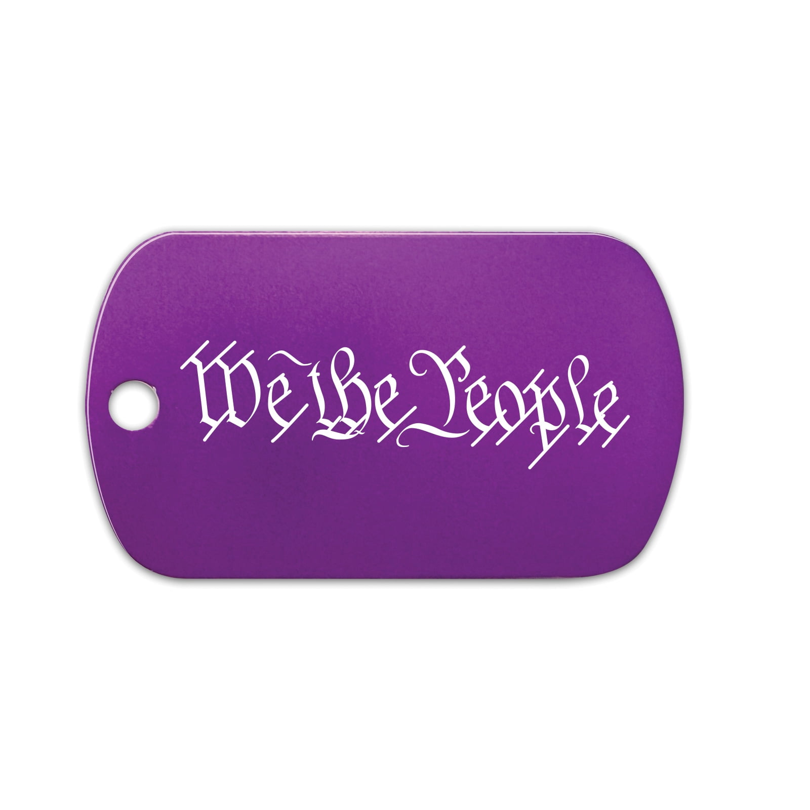 We The People GI Dog Tag Aluminum Keychain 2a bill of rights - Purple ...