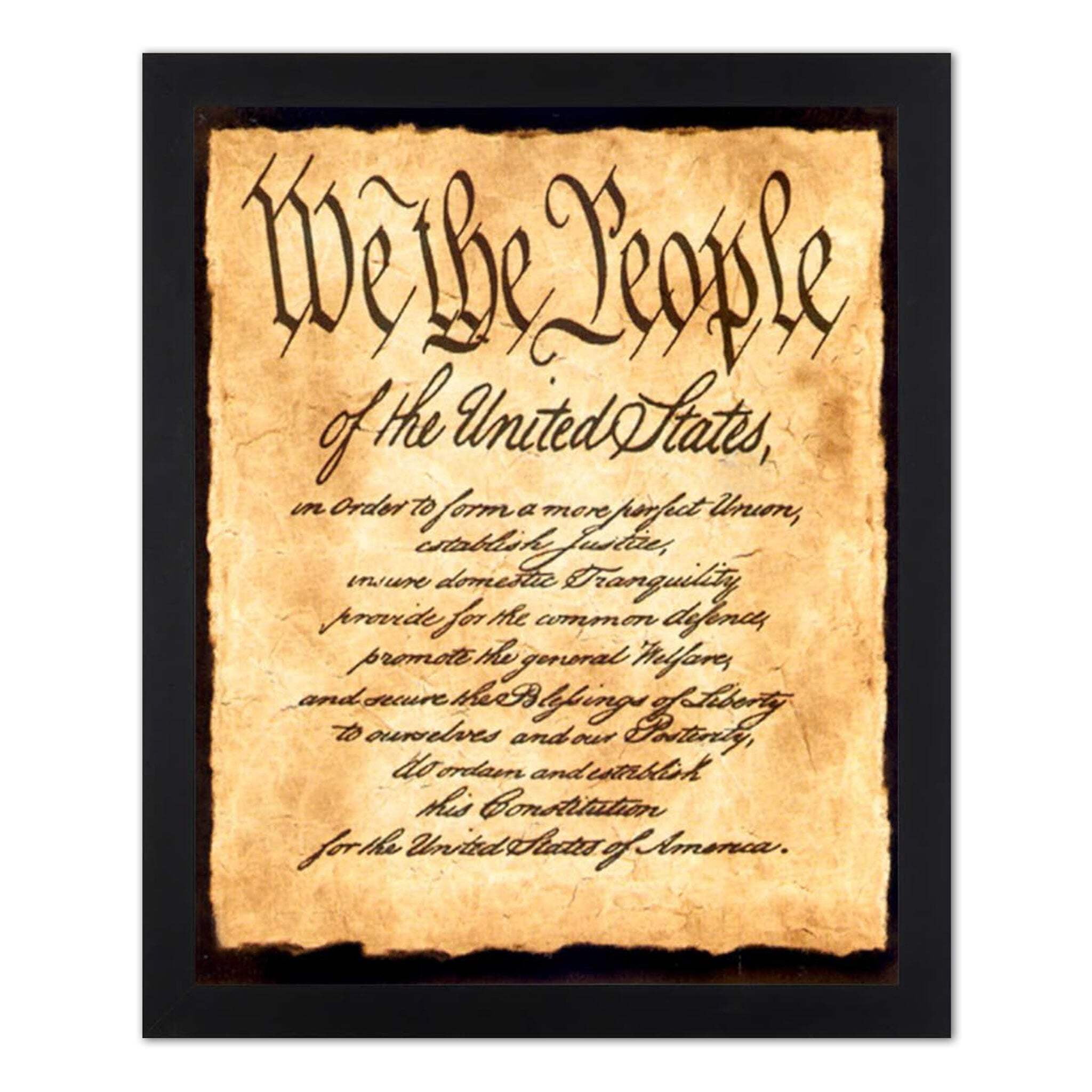"We The People" Preamble to Constitution Democracy Bill of Rights Art ...