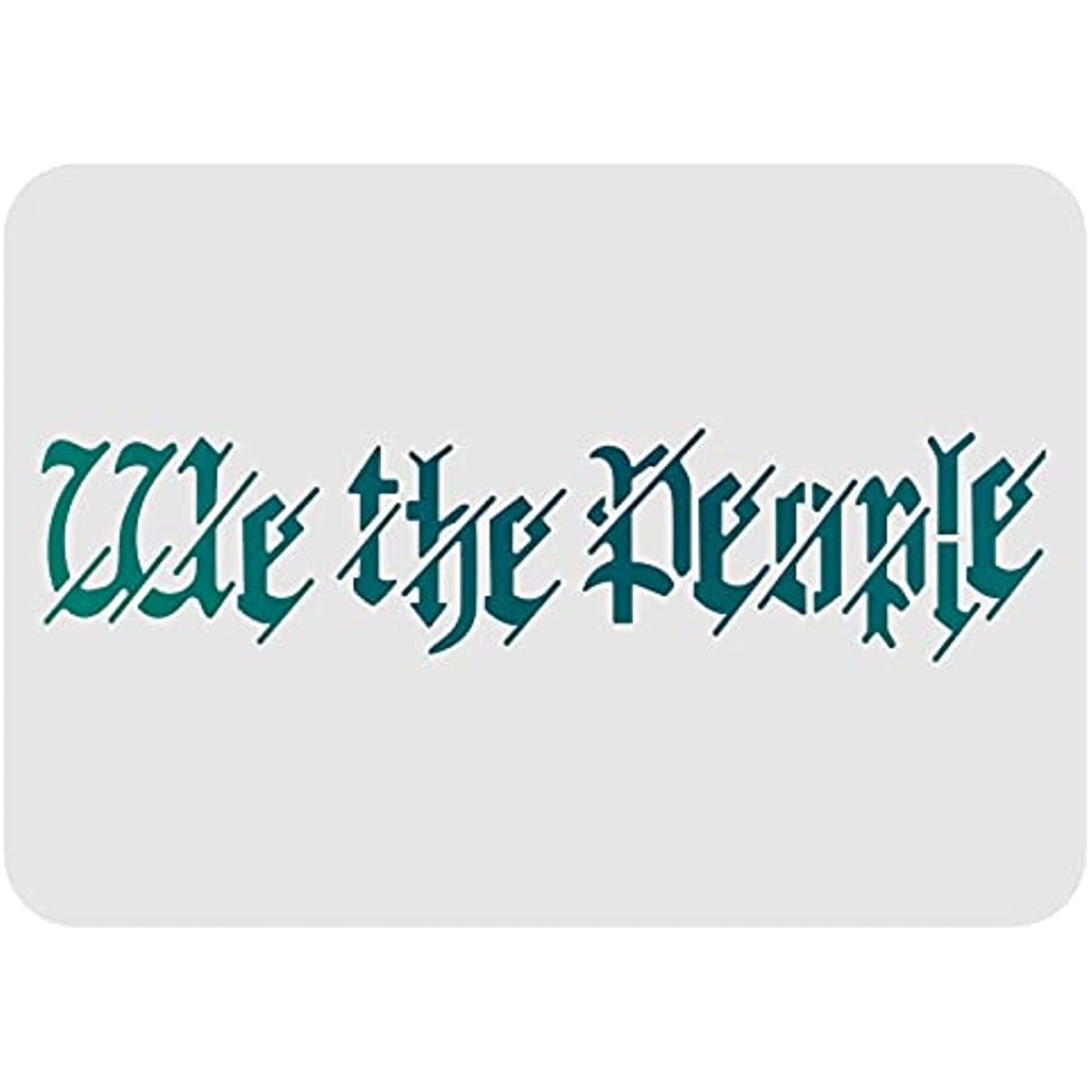 We The People Stencil 11.7x8.3 Inch/29.7x21cm Rectangle Stencils DIY ...
