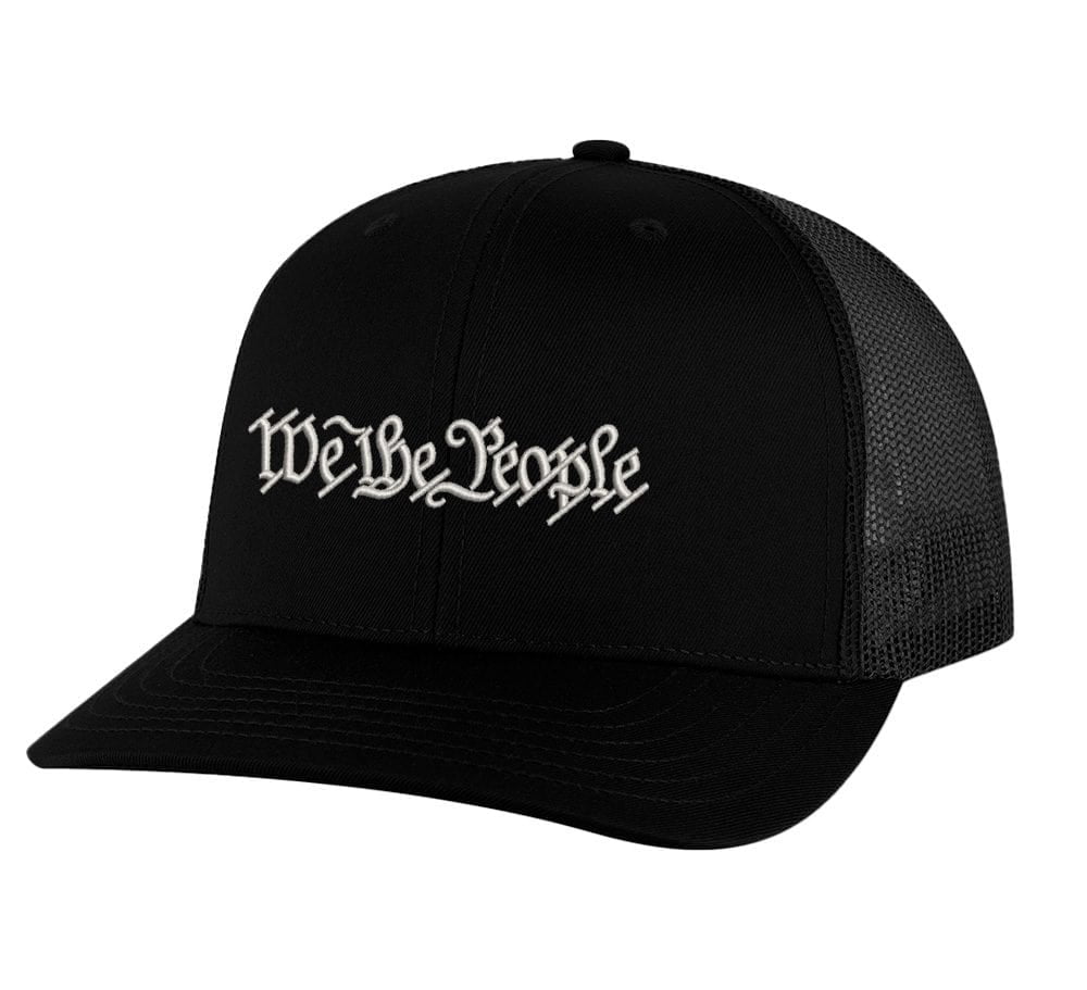 Constitution Trucker Hat - We The People Cap with Silver Embroidery ...