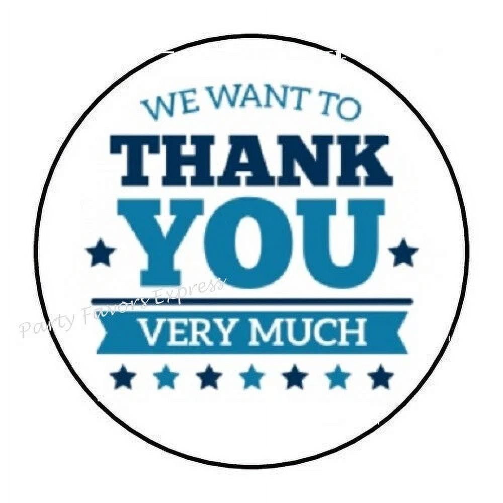 We Want To Thank You Very Much Stickers Party Favors Phone Decal Water ...