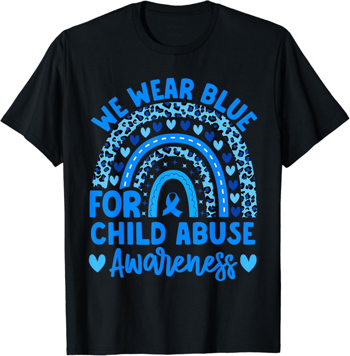 We Wear Blue Child Abuse Prevention Child Abuse Awareness T-Shirt ...