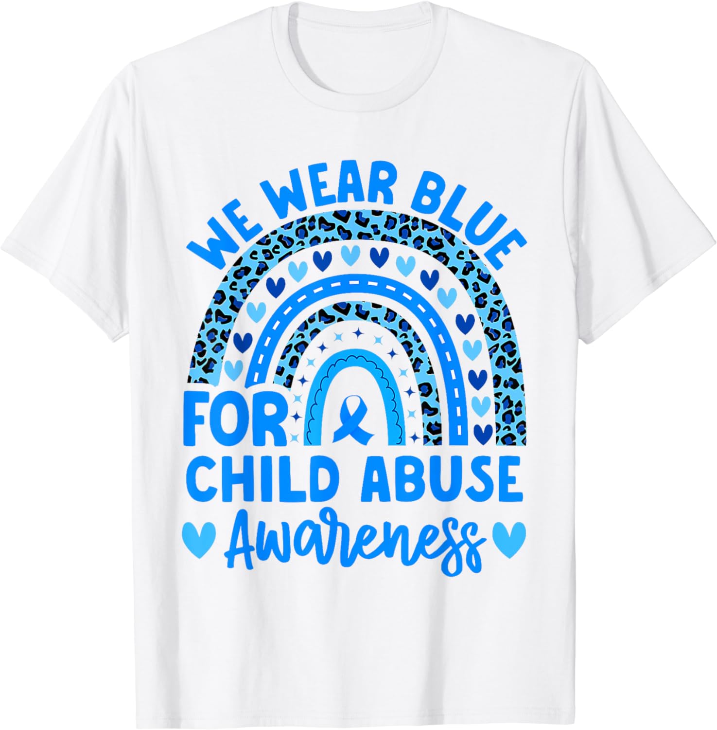 We Wear Blue Child Abuse Prevention Child Abuse Awareness T-Shirt ...