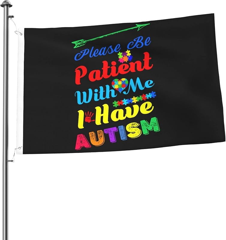 We Wear Blue For Autism Awareness Flag 2x3 Ft Outdoor Flag Double-Sided ...