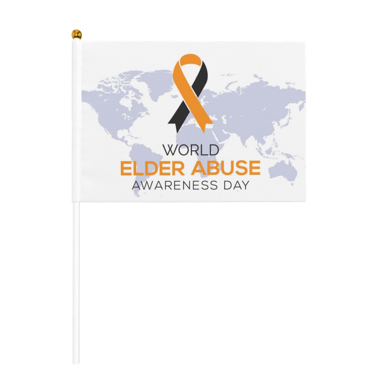 We Wear Purple For Elder Abuse Awareness Flag Small Mini Hand Held ...