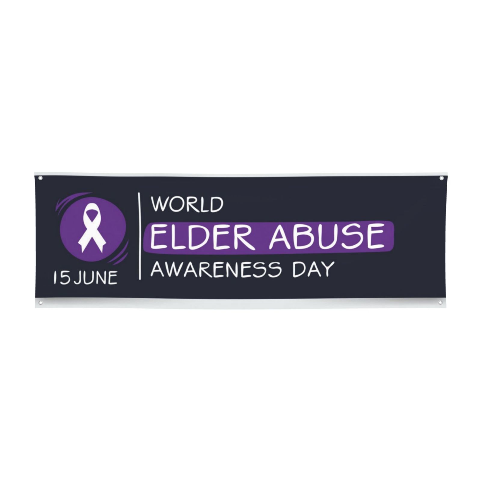 We Wear Purple For Elder Abuse Awareness Large Banner Party Decorations ...