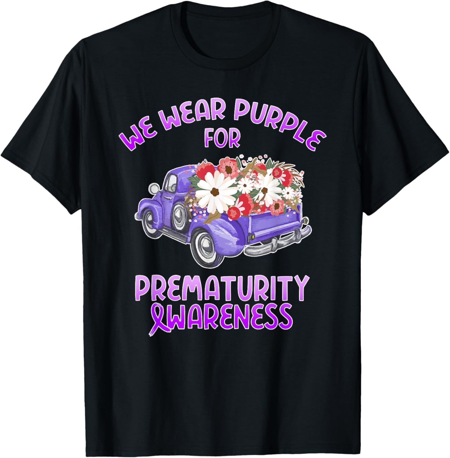 We Wear Purple Prematurity Awareness Nicu Dad Preemie Mom T-Shirt ...