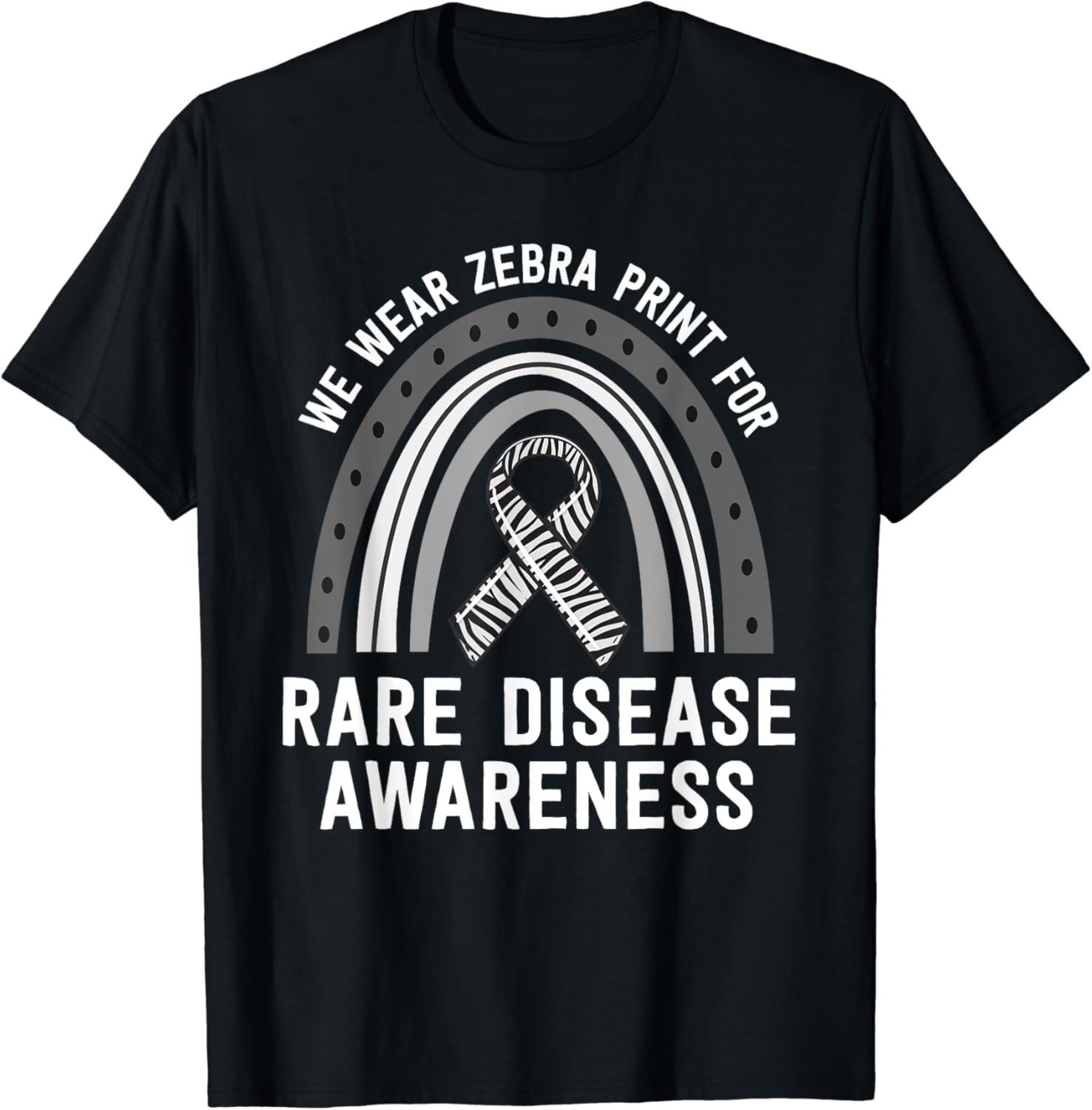 We Wear Zebra Print Rare Disease Awareness EDS Family Group T-Shirt ...
